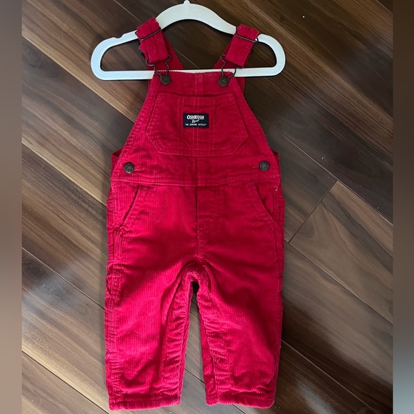 OshKosh B'gosh | One Pieces | Oshkosh Red Corduroy Overalls | Poshmark